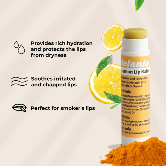 Turmeric and Lemon Lip Balm (for Dark Lips) – Glo Melanin